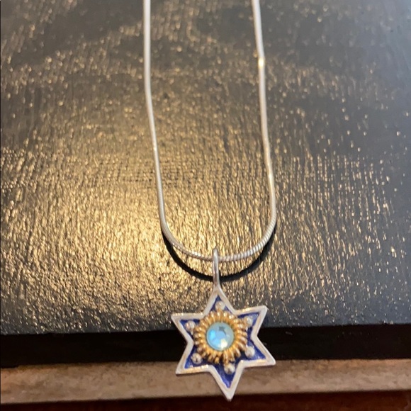 Jewelry | Ss Star Of David On Chain With Blue Stone | Poshmark